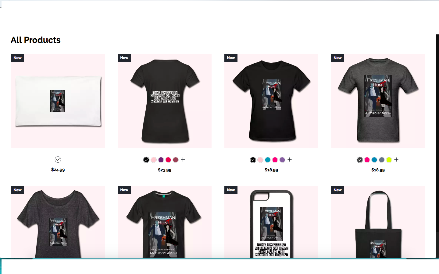 Custom Merch – Author Anthony Avina